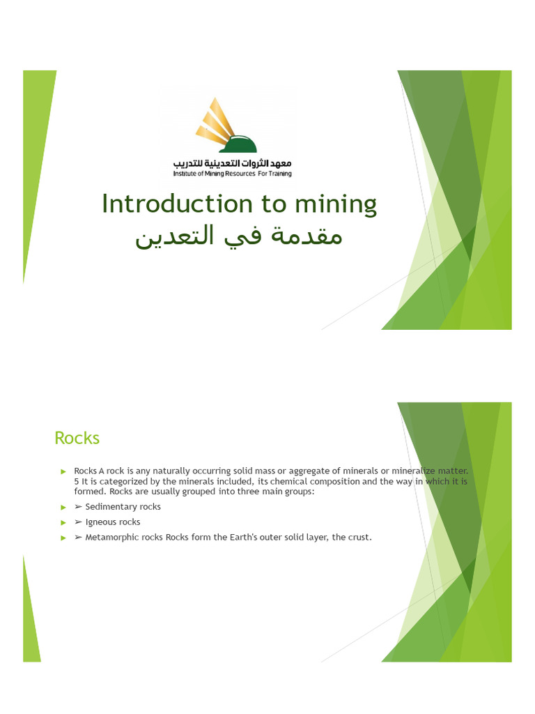 Introduction To Mining Pdf Pdf Expert Pdf Mining Rock Geology