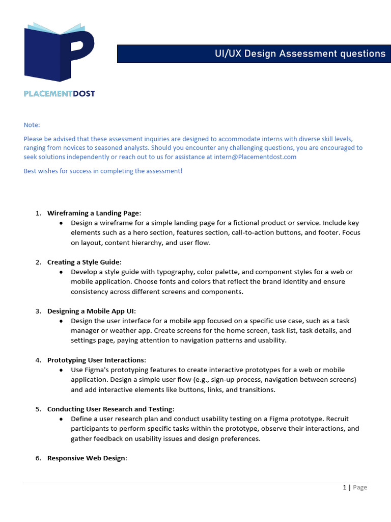 Placement Dost UI UX Design Asignment | PDF | Usability | Design