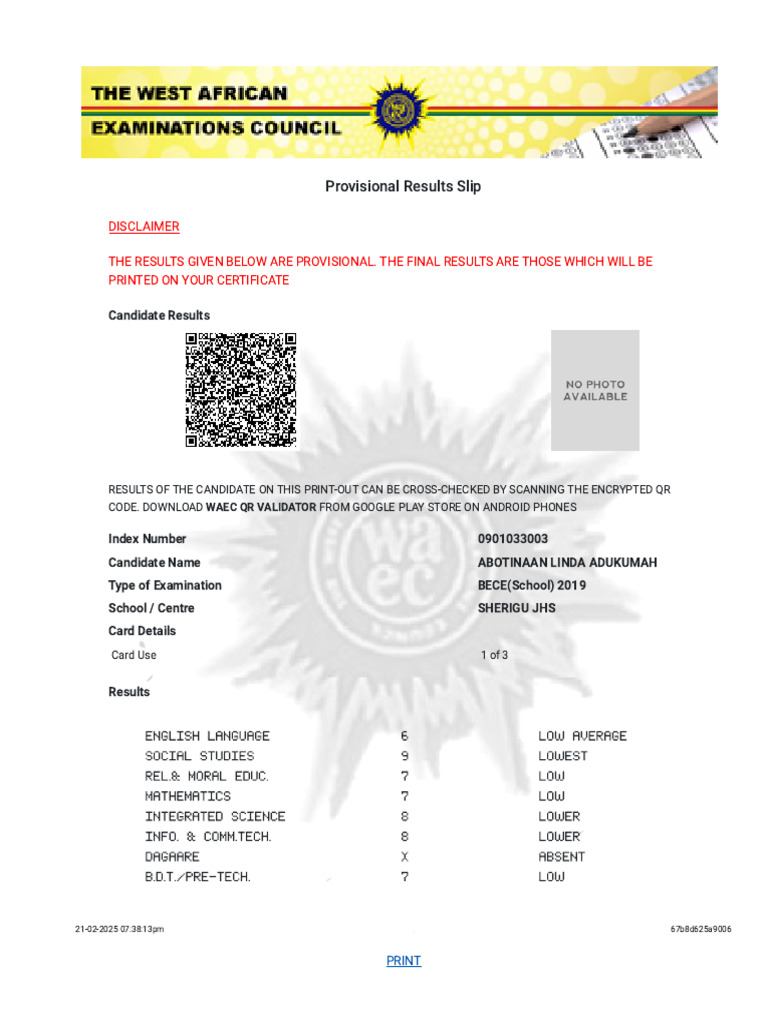 WAEC Candidate EResults (1) (1) | PDF
