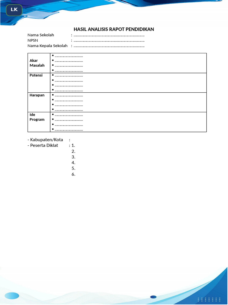 LK 4 Analisis Raport Pendidikan | PDF