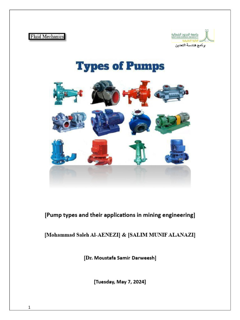 Types of Pumps in Mining Engineering | PDF | Mining | Pump