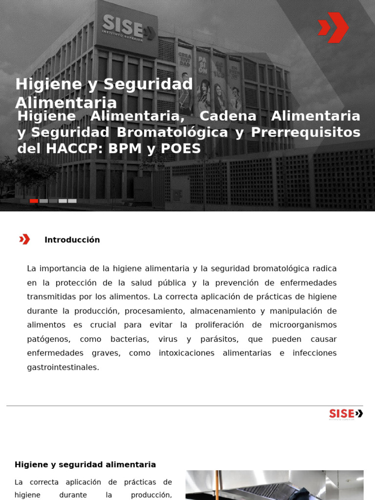 Higiene Alimentaria, Cadena Alimentaria y Seguridad Bromatológica y ...