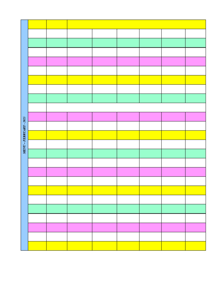 February 2025 School Lunch Menu | PDF | Cooking | Desi Cuisine