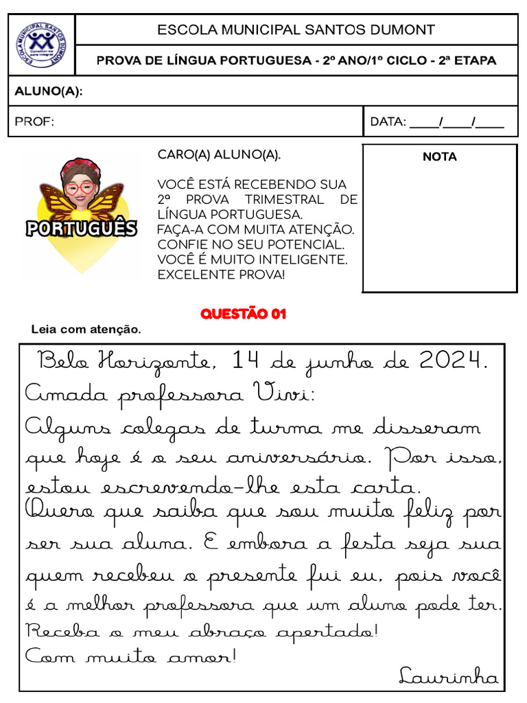 _ Por Prova 2 Ano 2 Etapa | PDF