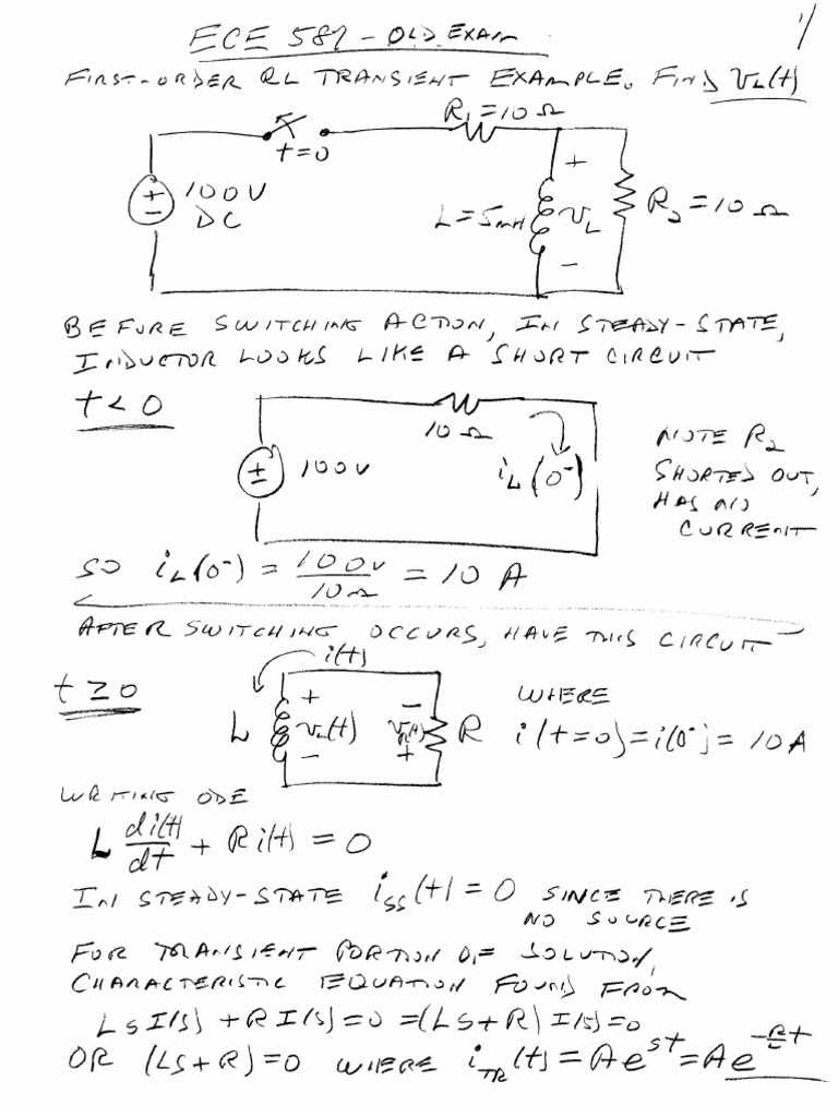 Lecture 1b - Worked ODE Examples | PDF