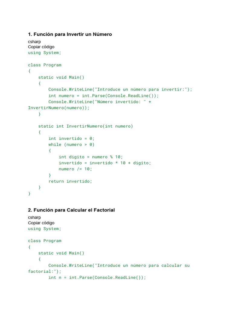 2 mas ejercicios resuletos | PDF | C Sharp (lenguaje de programación) | Programación de computadoras