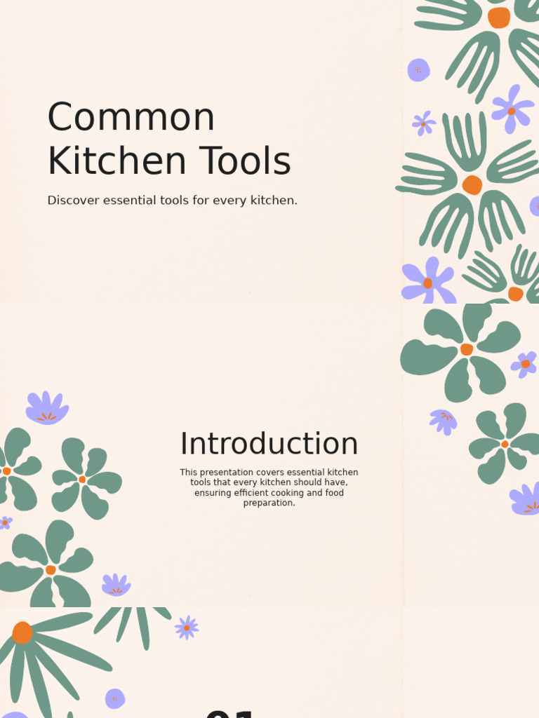 Common Kitchen Tools | PDF | Cooking | Kitchen