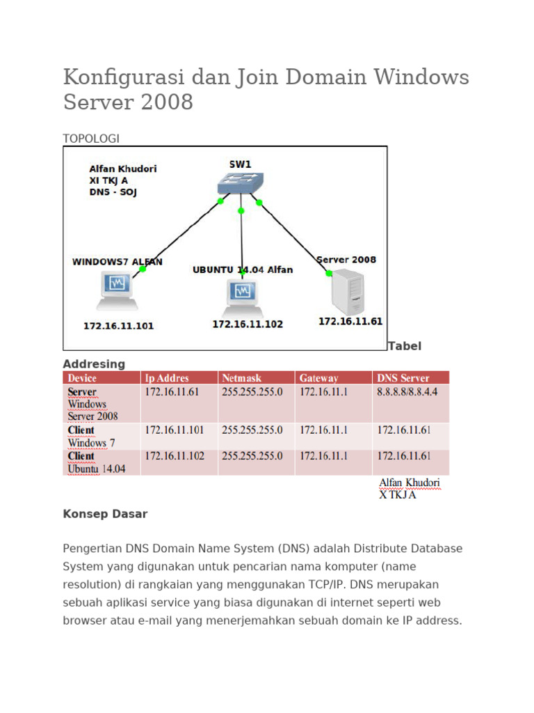 Cara Join Domain di Windows 7 dan Ubuntu | PDF