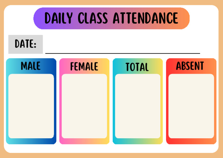 Daily Class Attendance PDF | PDF