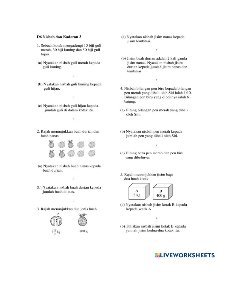 Nisbah Dan Kadaran 1 | PDF