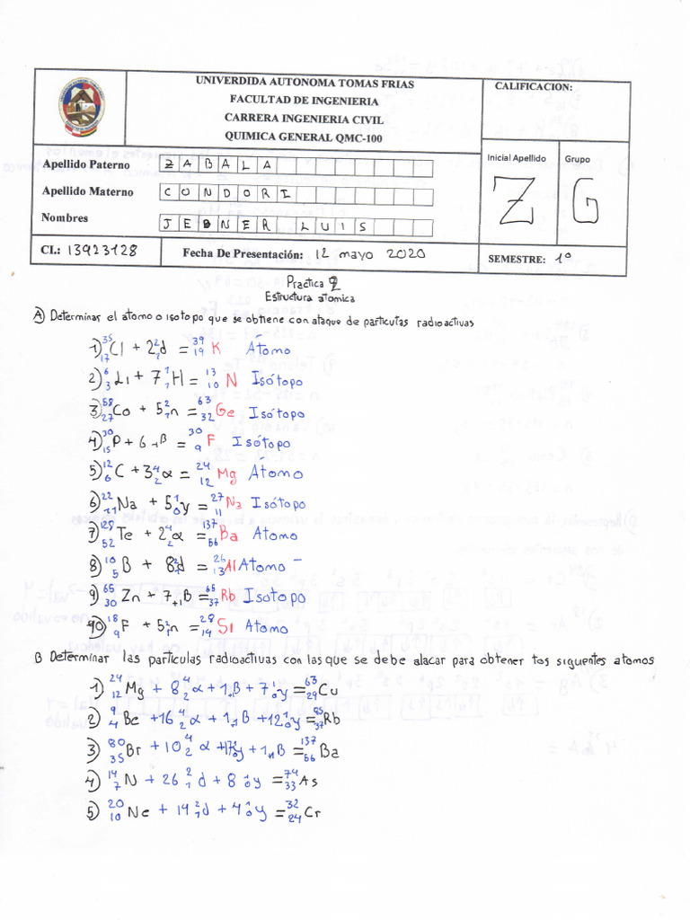 Practica 2 QMC - 101 | PDF