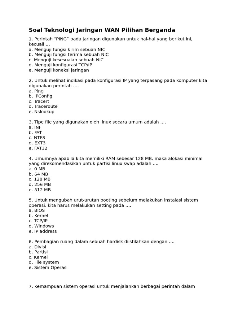Teknologi Jaringan Berbasis WAN | PDF