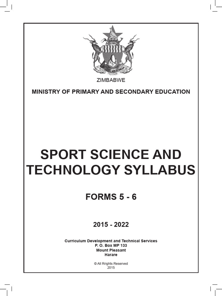 Sport and Technology Syllabus | PDF | Skeletal Muscle | Cellular ...