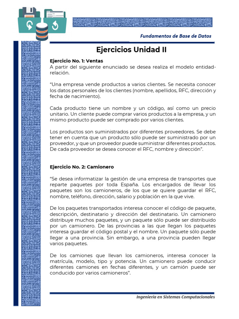 Ejer UII Entidad Relacion | PDF | Coche | Bases de datos