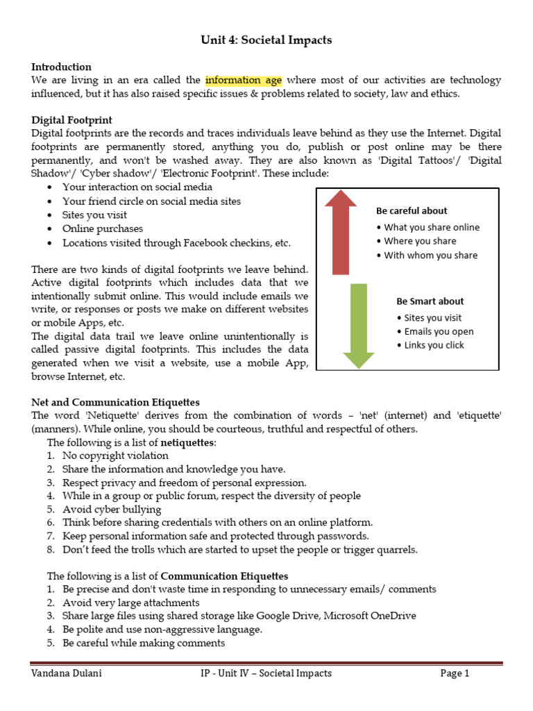XII IP Unit IV Societal Impacts | PDF | Security Hacker | Electronic Waste