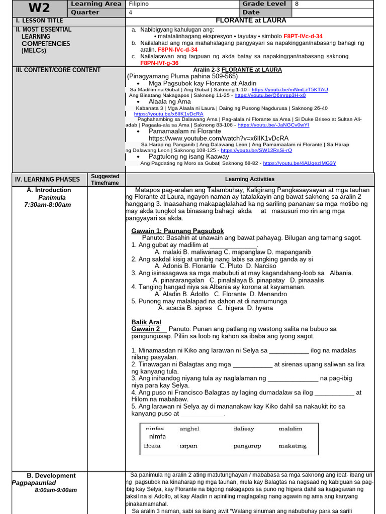 Week 2 Leap 4th Quarter | PDF