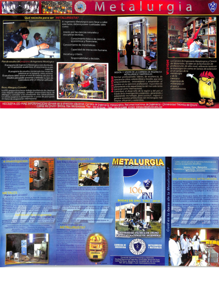 Ingenieria Metalurgica Oferta Academica | PDF