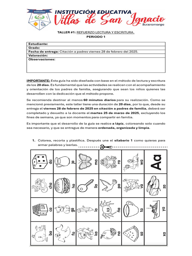 REPASO LECTURA Y ESCRITURA ESPECIAL 2do. | PDF