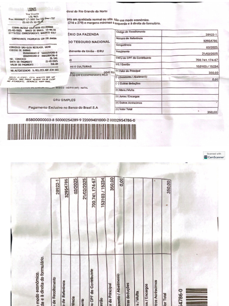 GRU Comprovante Michael Stefferson | PDF