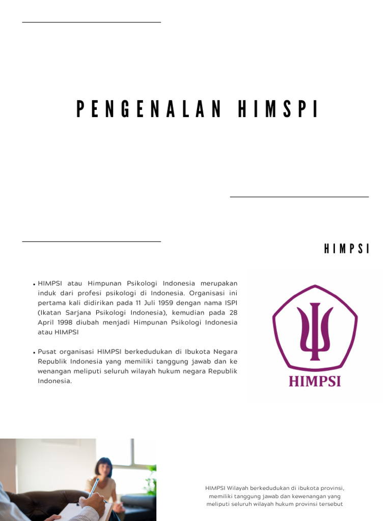 Sejarah dan Fungsi HIMPSI | PDF