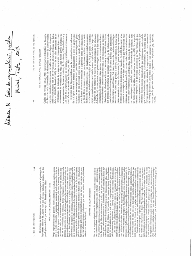 Atienza Sobre Vaz Ferreira | PDF