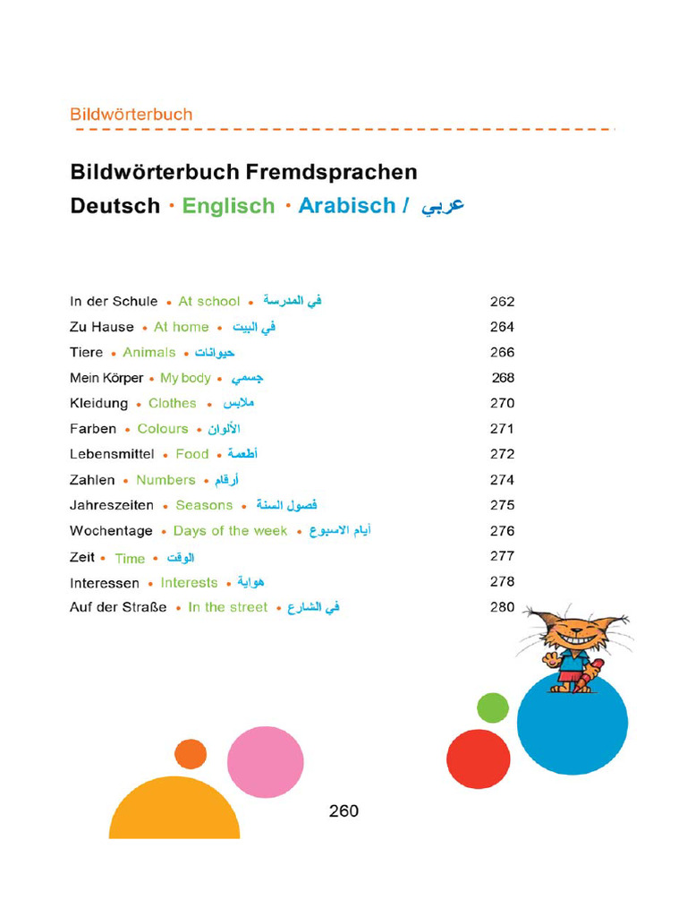 Bildwoerterbuch Deutsch Englisch Arabisch | PDF
