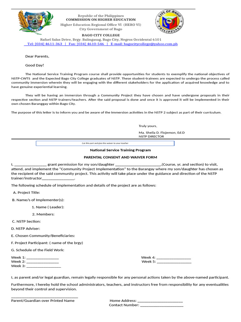 Waiver For Community Visit | PDF | Learning