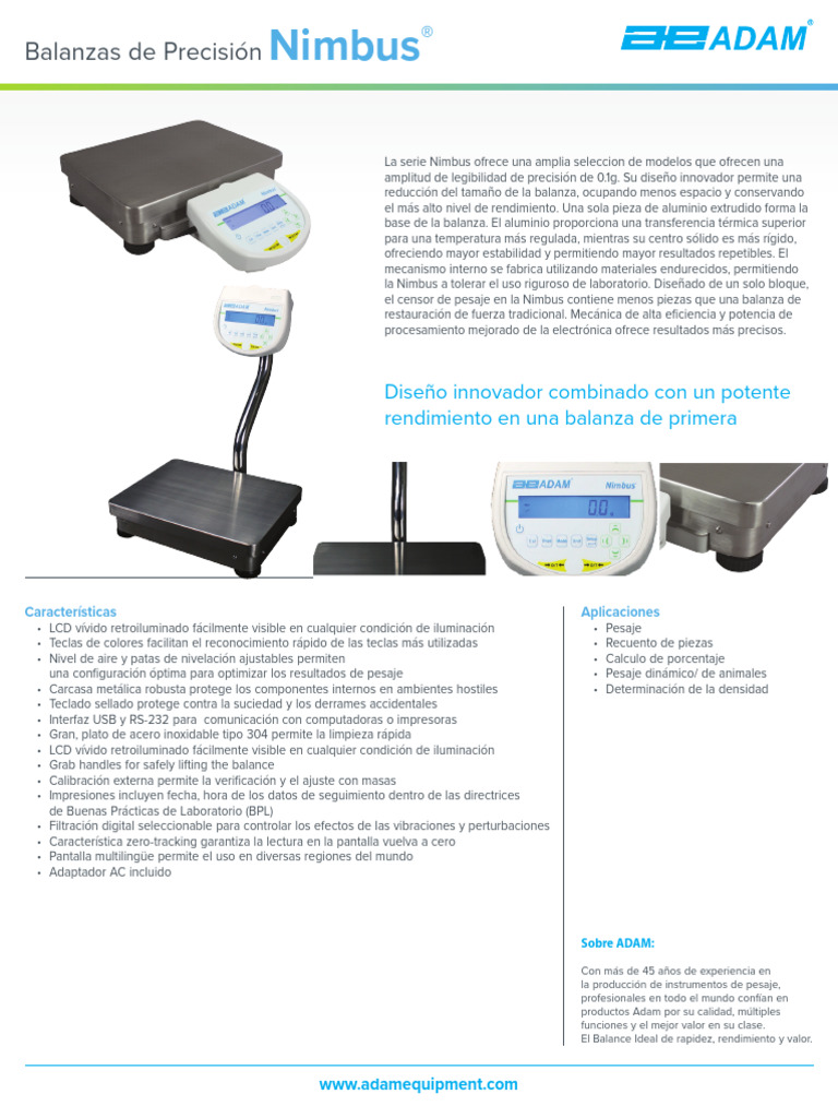 NBL Nimbus 2 DS LT SP | PDF | Balanza | Impresora (Computación)