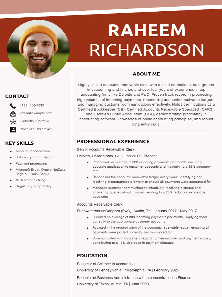 Accounts-Receivable-Clerk Resume | PDF | Accounting | Bookkeeping