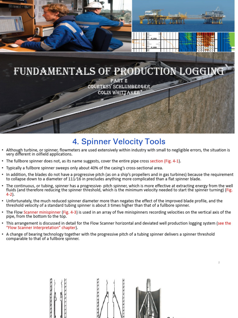 Spinner Log Fundamentals in Production Logging | PDF | Flow Measurement ...