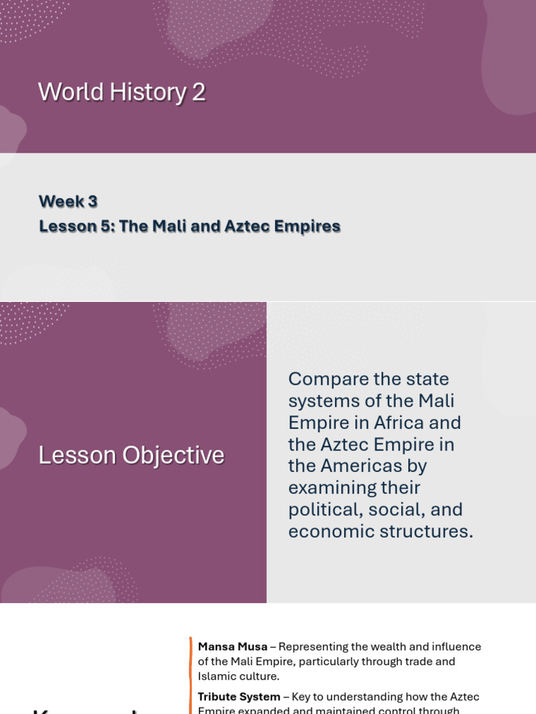 World History 2 Week 3 Lesson 5 | PDF