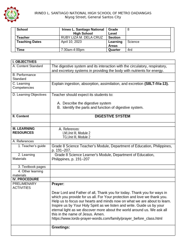 DIgestive System FINAL DEMO | PDF | Digestion | Human Digestive System