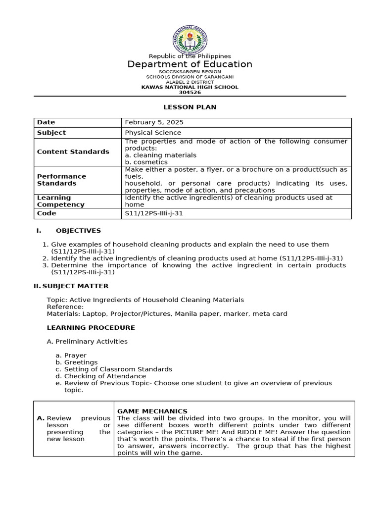 Co3 - Active Cleaning Ingredient | PDF | Learning | Human Communication