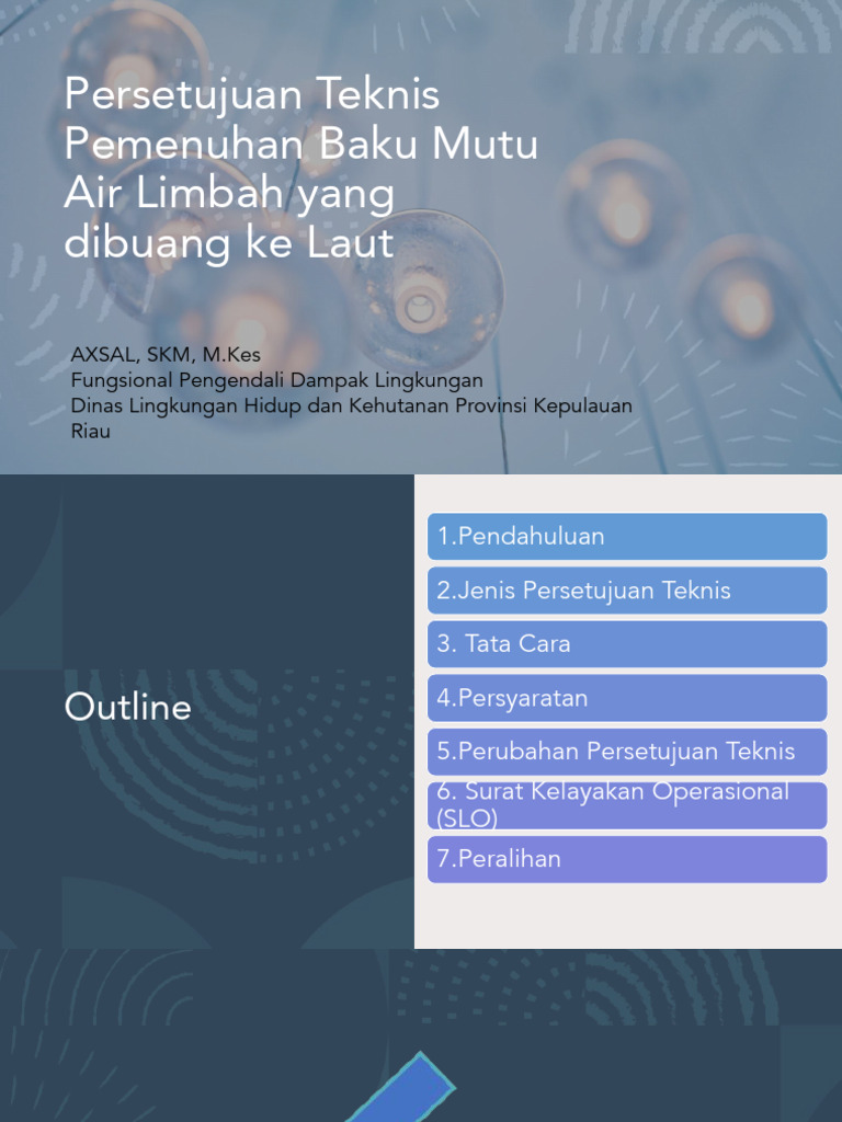 Persetujuan Teknis Pembuangan Air Limbah | PDF
