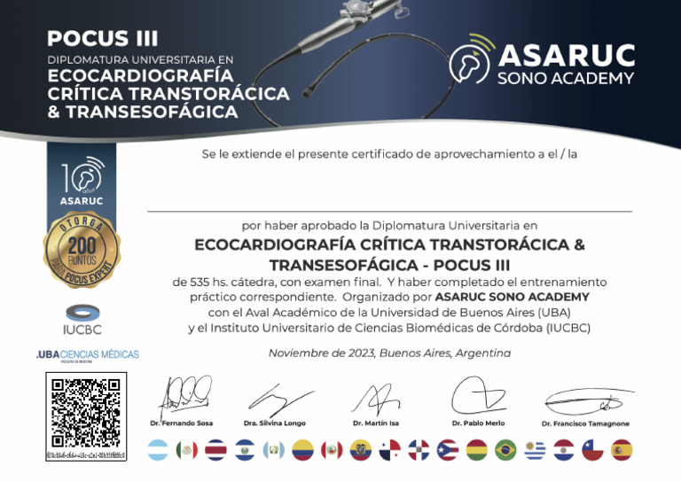 Ecocardiografia Critica Ett Ete 2023 Certificados Simples Emitir Certificado Pocus III 2023 ...