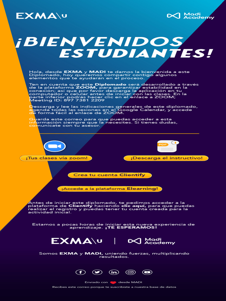 Diplomado EXMA y MADI: Instrucciones Clave | PDF