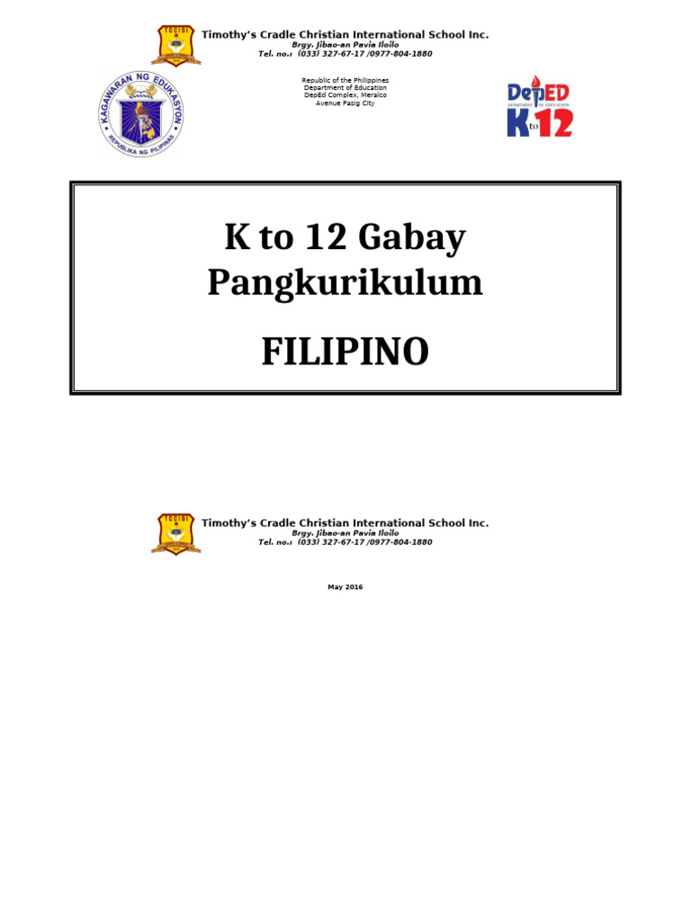 Filipino Curriculum Guide | PDF