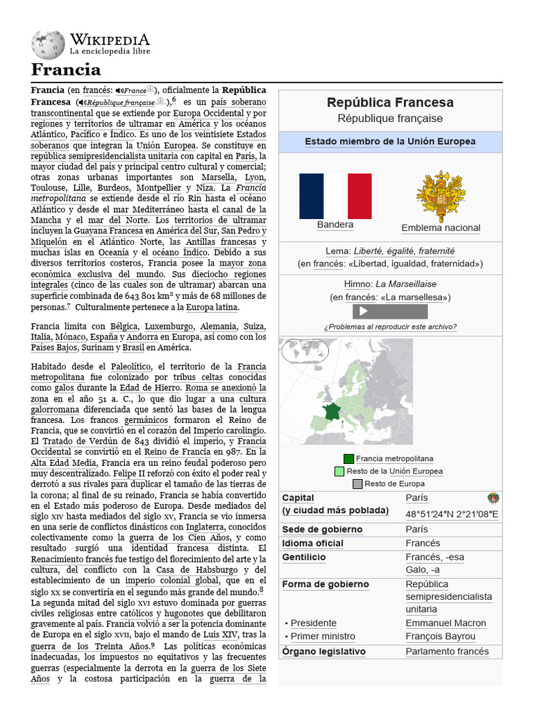 Francia - Wikipedia, la enciclopedia libre | PDF | Francia | Reino de francia