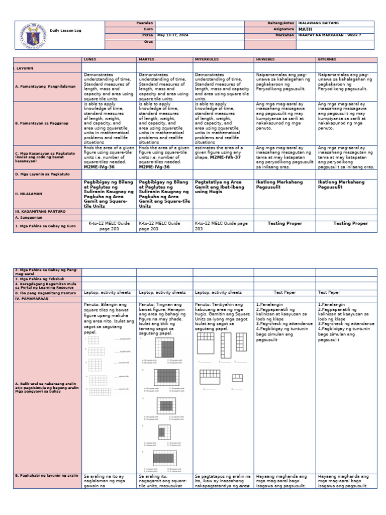 Q4-Week7-Dll-Math 2 | PDF