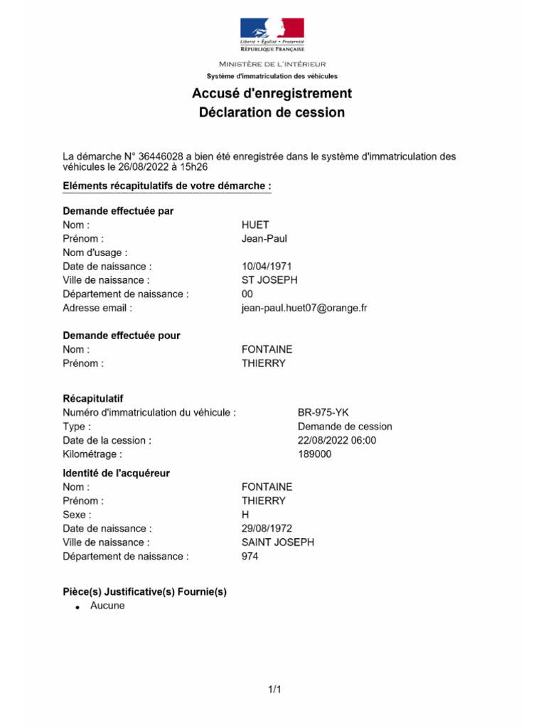 Accuse Enregistrement Dces | PDF