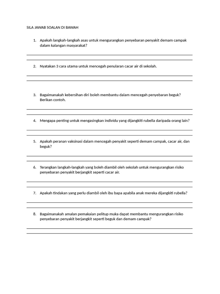 Sila Jawab Soalan Di Bawah | PDF