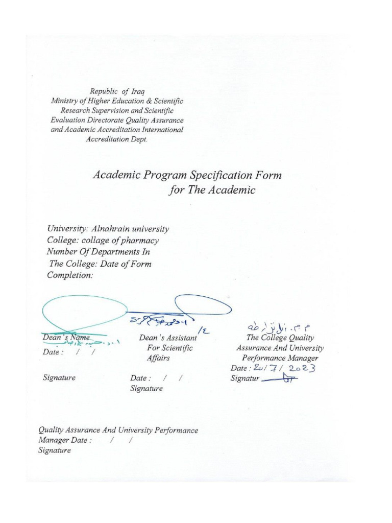 Clinical Pharmacy Program Specification | PDF | Pharmacy | Pharmacist