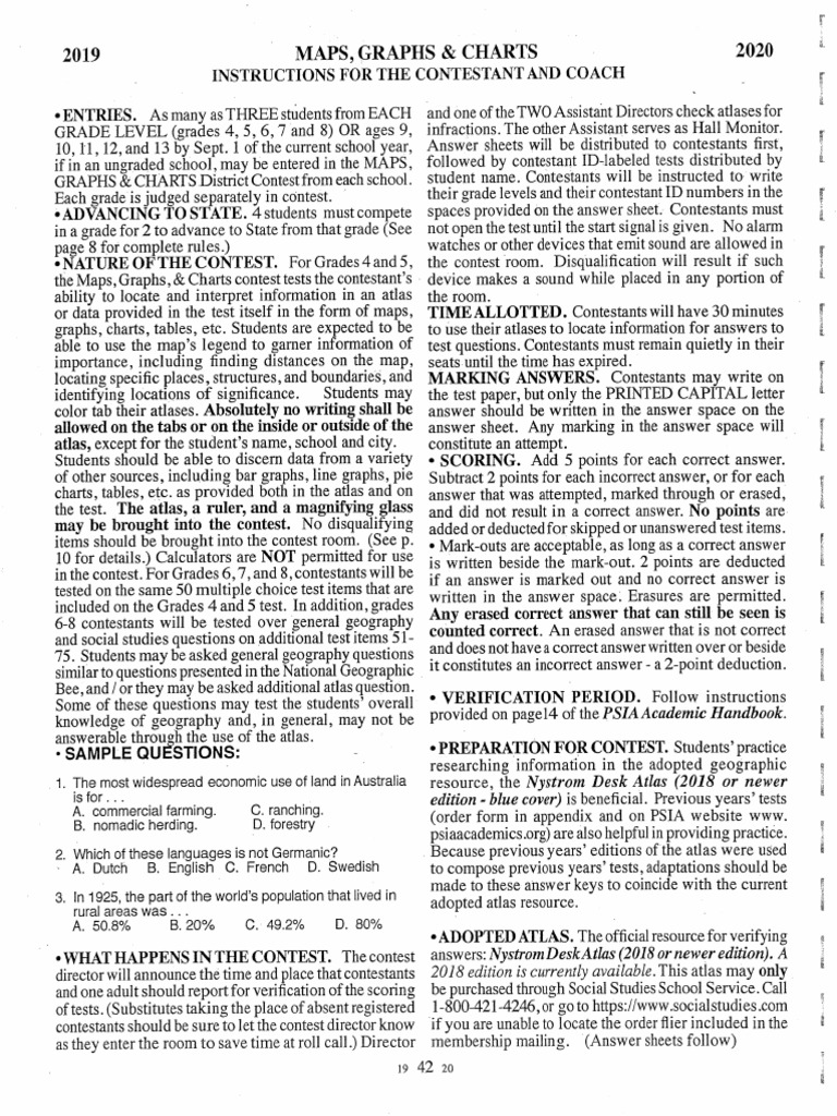 Maps, Graphs Charts Directions (4,5,6,7,8) | PDF