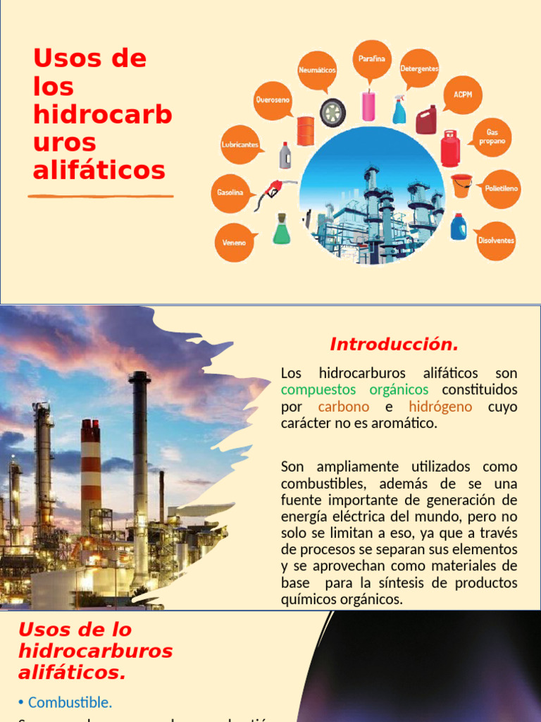 Usos de Hidrocarburos Alifáticos | PDF | Hidrocarburos | Sustancias ...