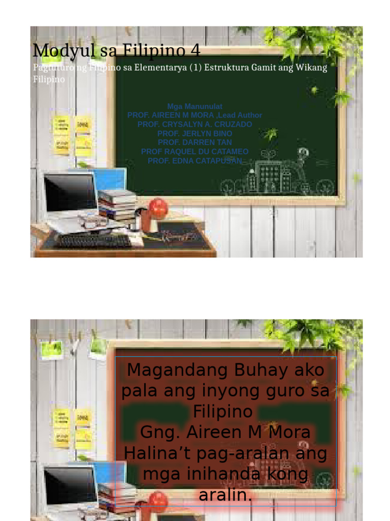 Modyul 1 Sa Filipino 4 | PDF