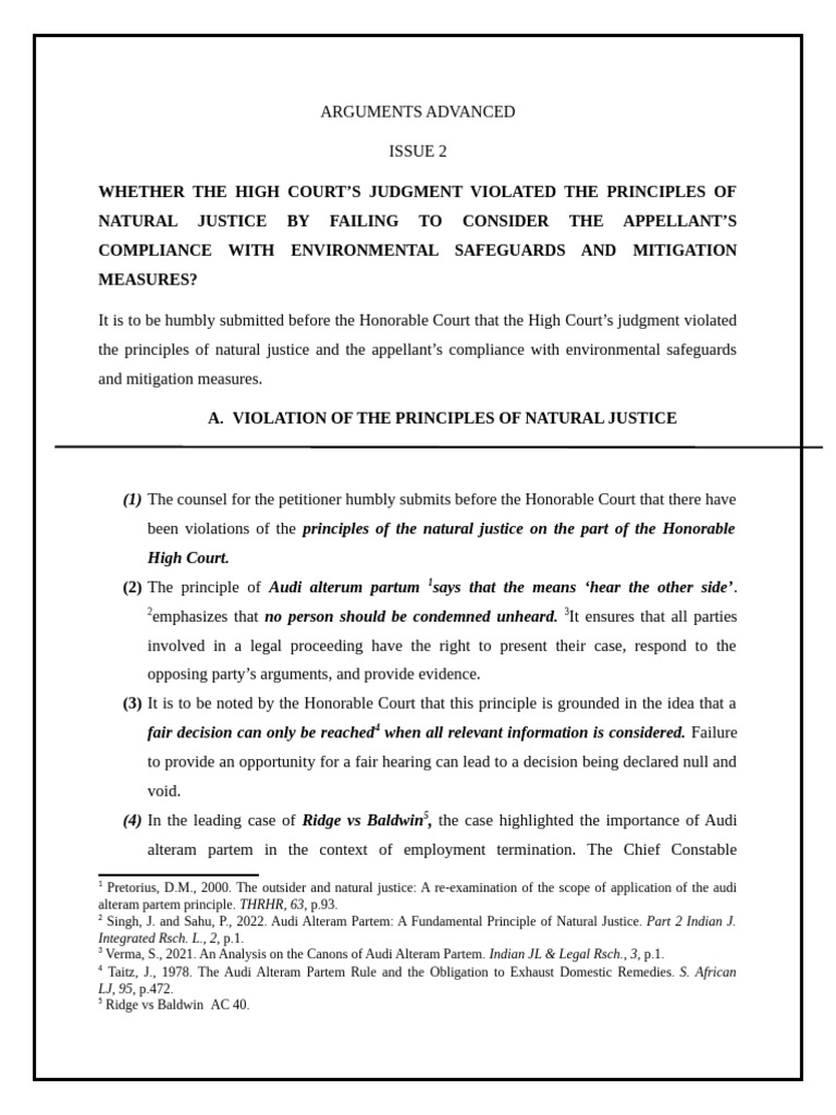 ARGUMENTS ADVANCED SHREEYA New | PDF | Judgment (Law) | Appeal