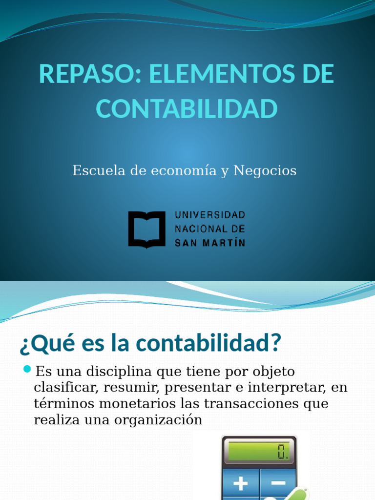 Repaso - Elementos de Contabilidad (Unidad 1 y 2 de Lectura Basica ...