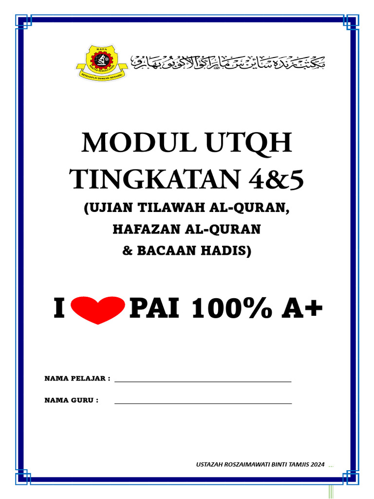 Nota Utqh Form 4 Dan Form 5 | PDF