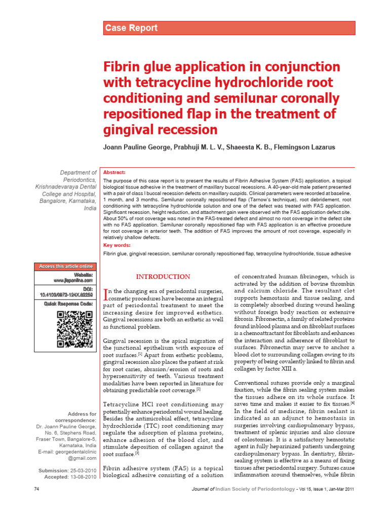 Fibrin Glue Application in Conjunction With.18 | PDF | Coagulation ...