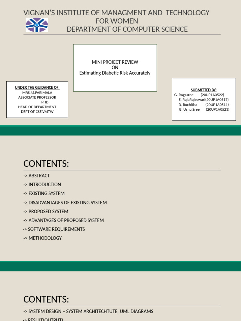 Estimating Diabetic Risk Accurately | PDF | Support Vector Machine ...